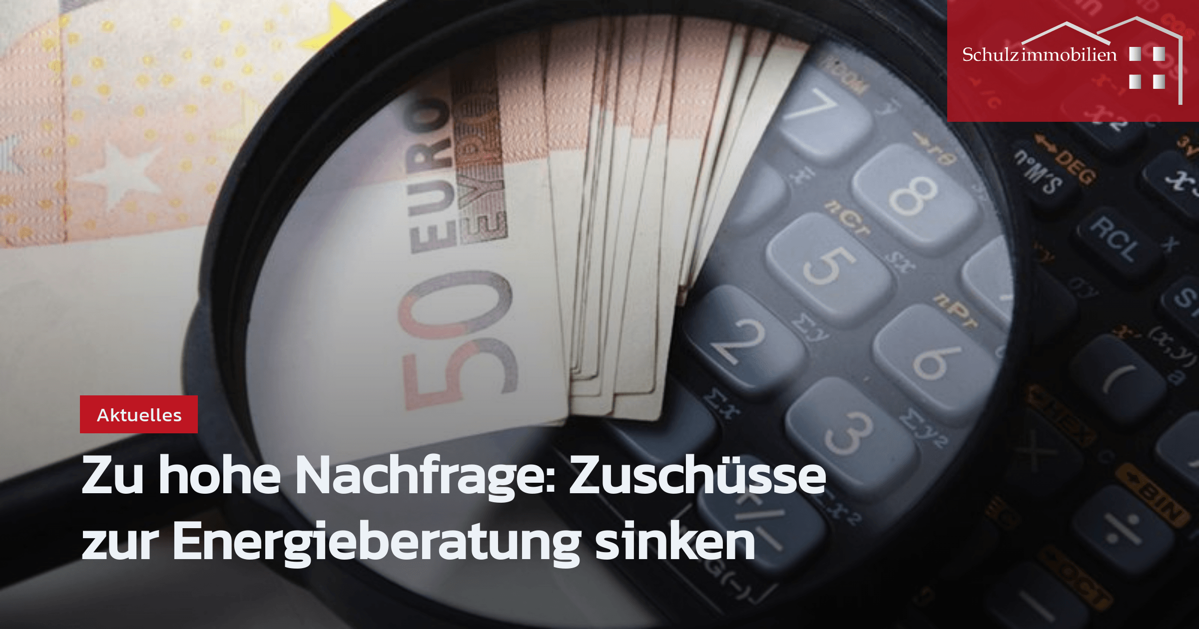 Zu hohe Nachfrage: Zuschüsse zur Energieberatung sinken – Schulz Immobilien